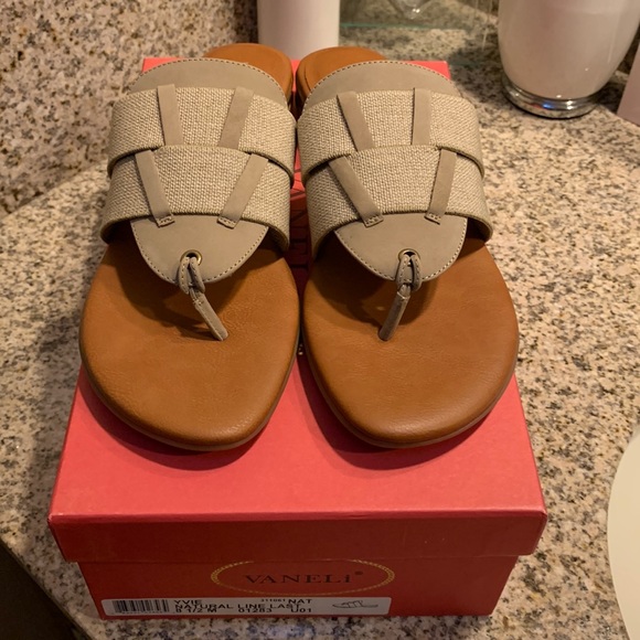Vaneli | Shoes | Vaneli Yvie Natural Sandal Size 85new In Box | Poshmark
